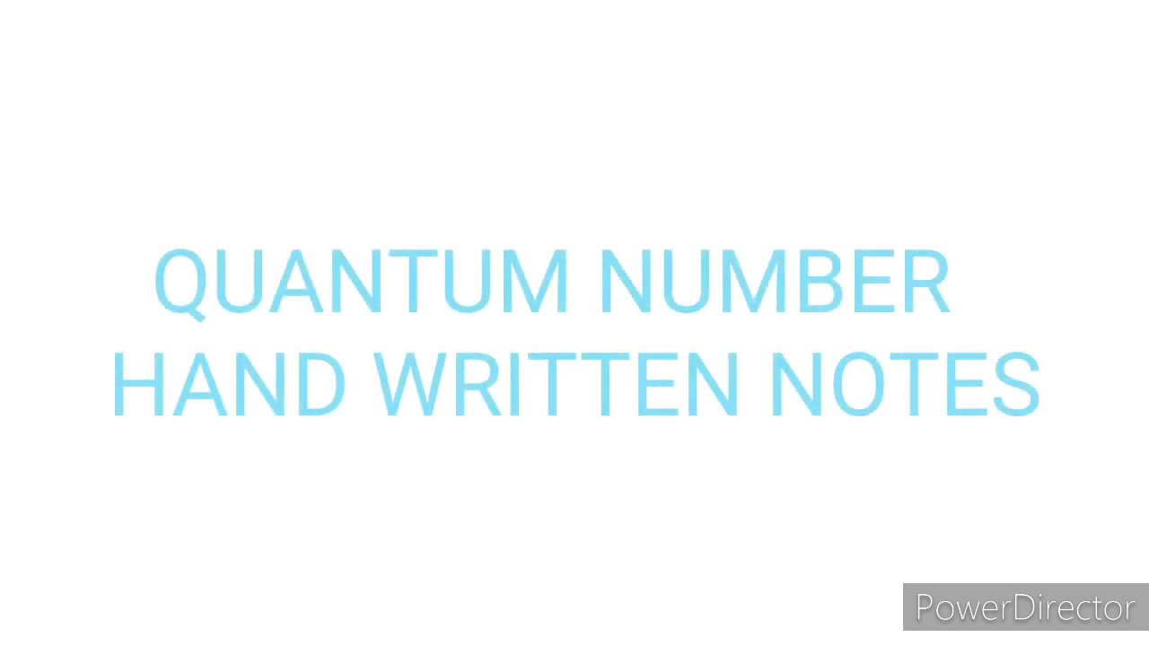 QUANTUM NUMBERS || INORGANIC CHEMISTRY || CLASS 11TH || NOTES #01 - YouTube