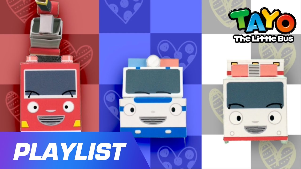 [Playlist] Paper Play Song Series(+More) | The brave rescue cars ...