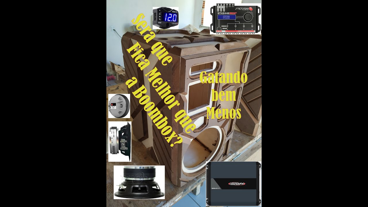 VENDA Mini caixa Trio sub 8 polegadas - YouTube