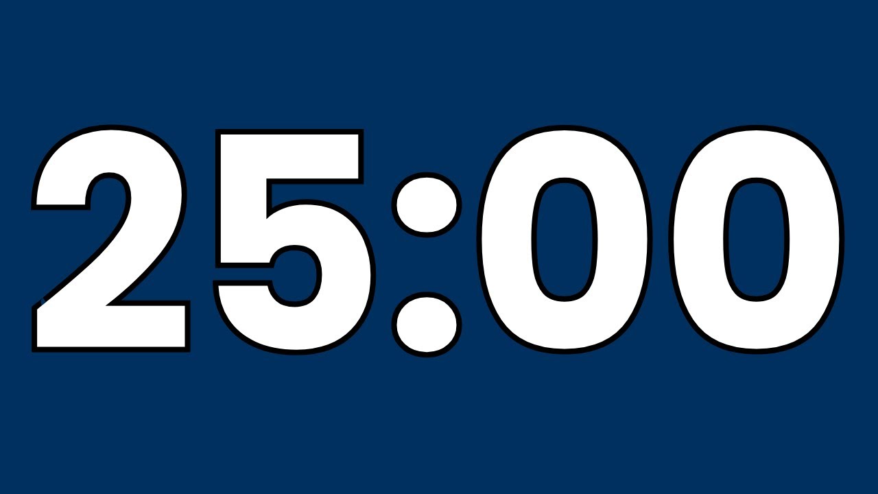 25 Minute Countdown Timer with Alarm - YouTube
