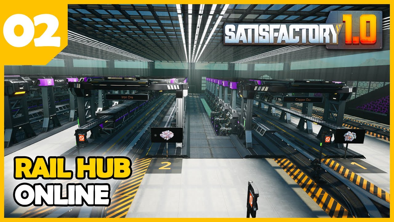 Central Rail HUB complete - Satisfactory 1.0 MEGAFACTORY EP02 - YouTube