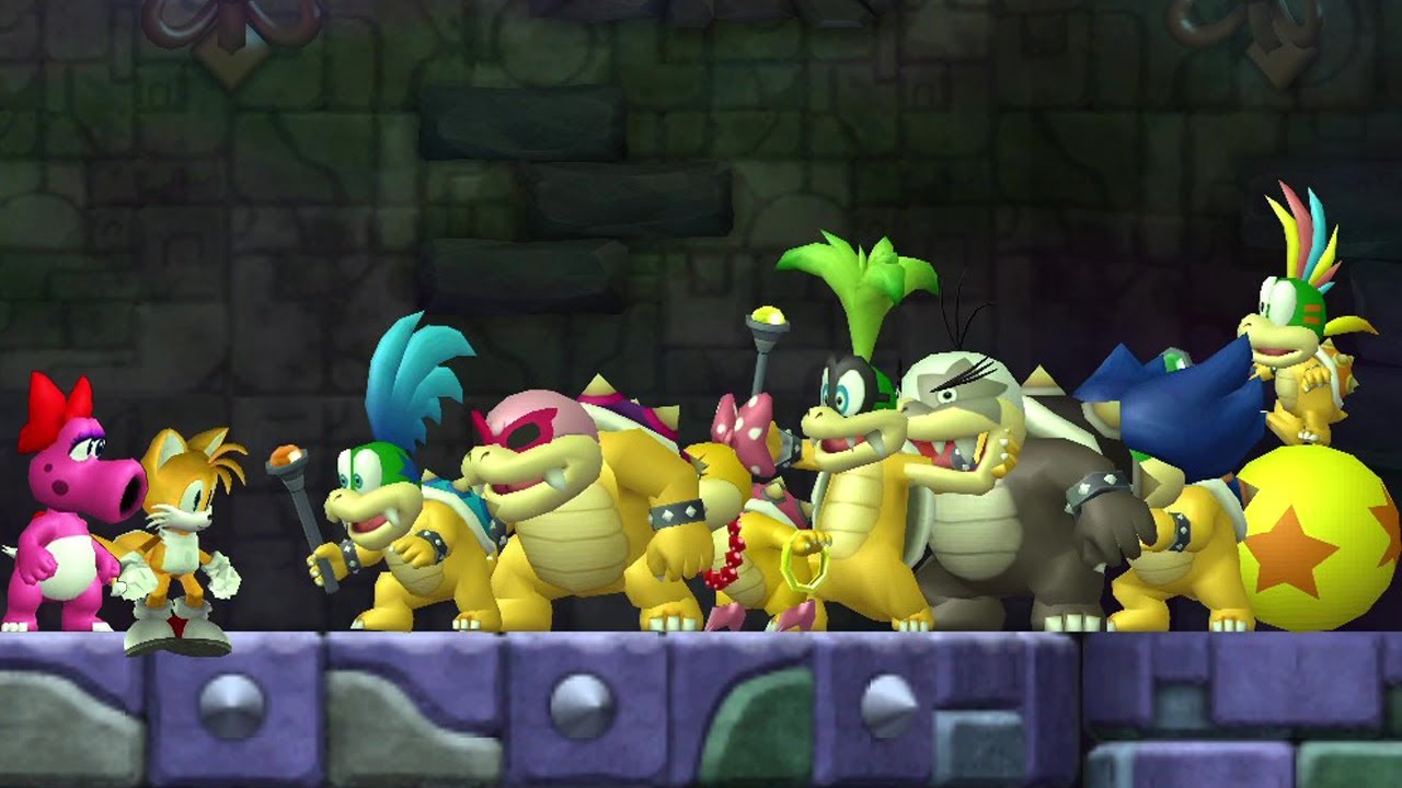 Can Birdo & Tails Beat All Koopalings At Once in New Super Mario Bros ...