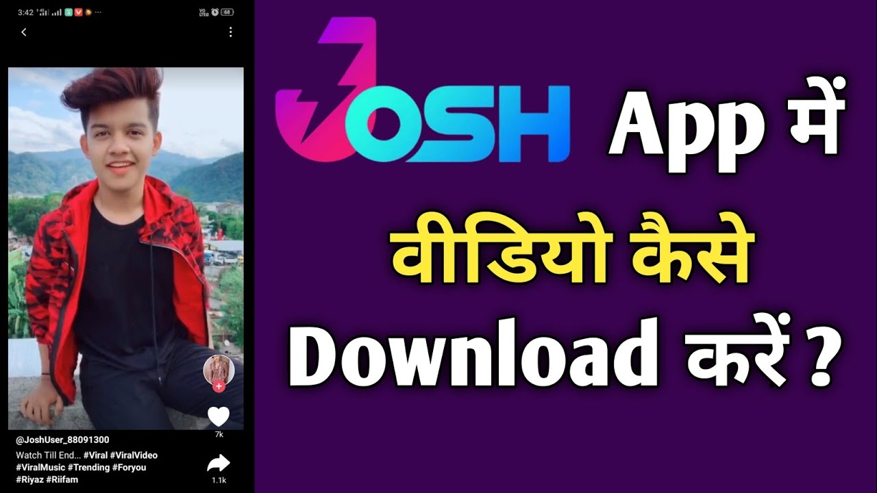 Josh App Me Video Download Kaise Kare !! How To Download Video On Josh ...