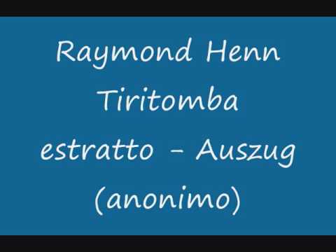 Raymond Henn - Tiritomba - YouTube