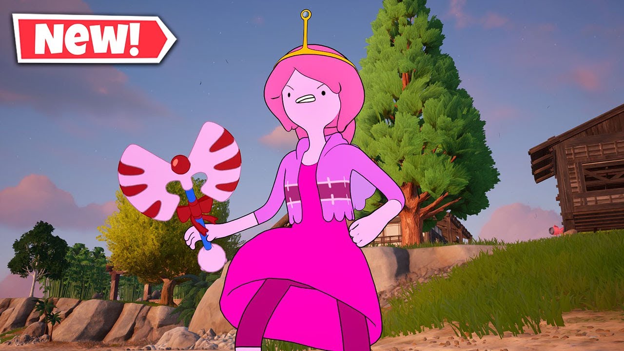 NEW PRINCESS BUBBLEGUM Skin Gameplay In Fortnite! (Adventure Time ...