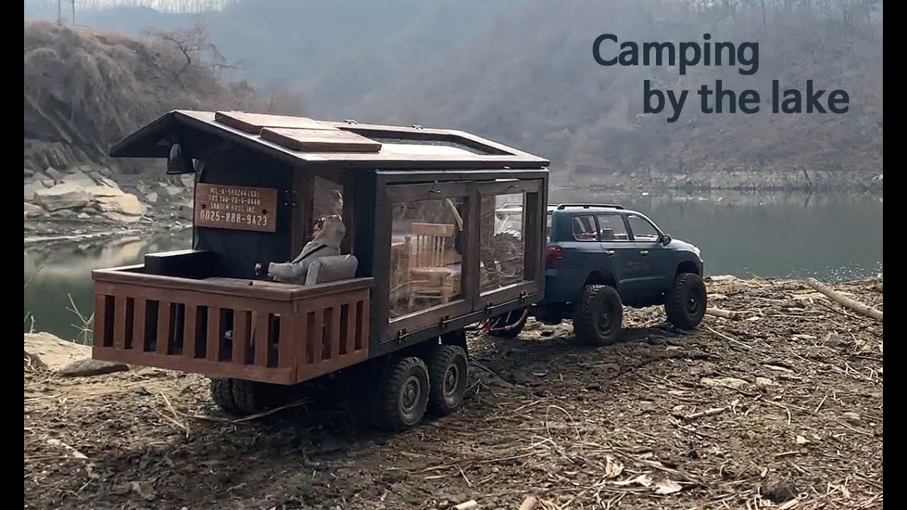 Caravan River Camping diy Miniature rc camper car mn86k chassis 미니어처 ...