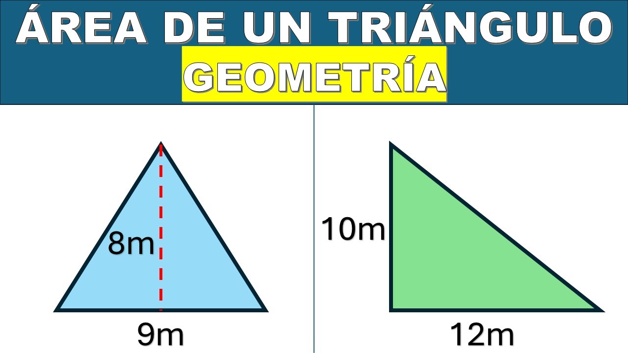 Como hallar el área de un triángulo dada su base y altura - GEOMETRIA ...