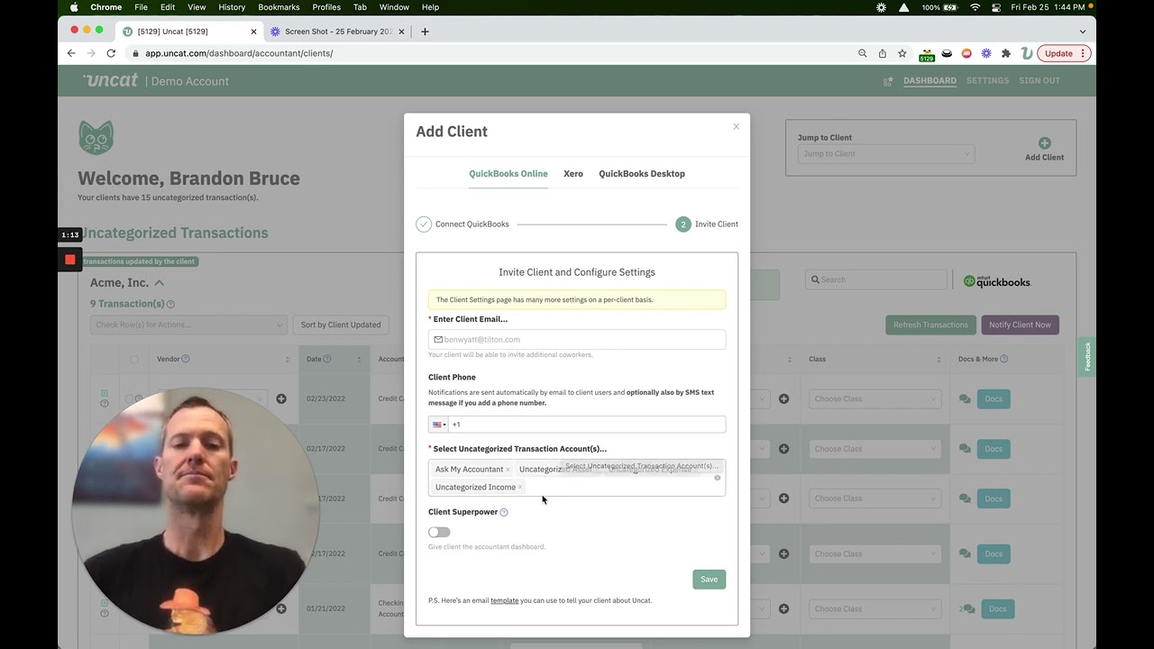 How to add your clients to Uncat - YouTube