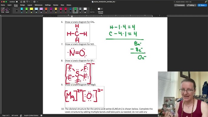 Lewis Structures Worksheet With Answers