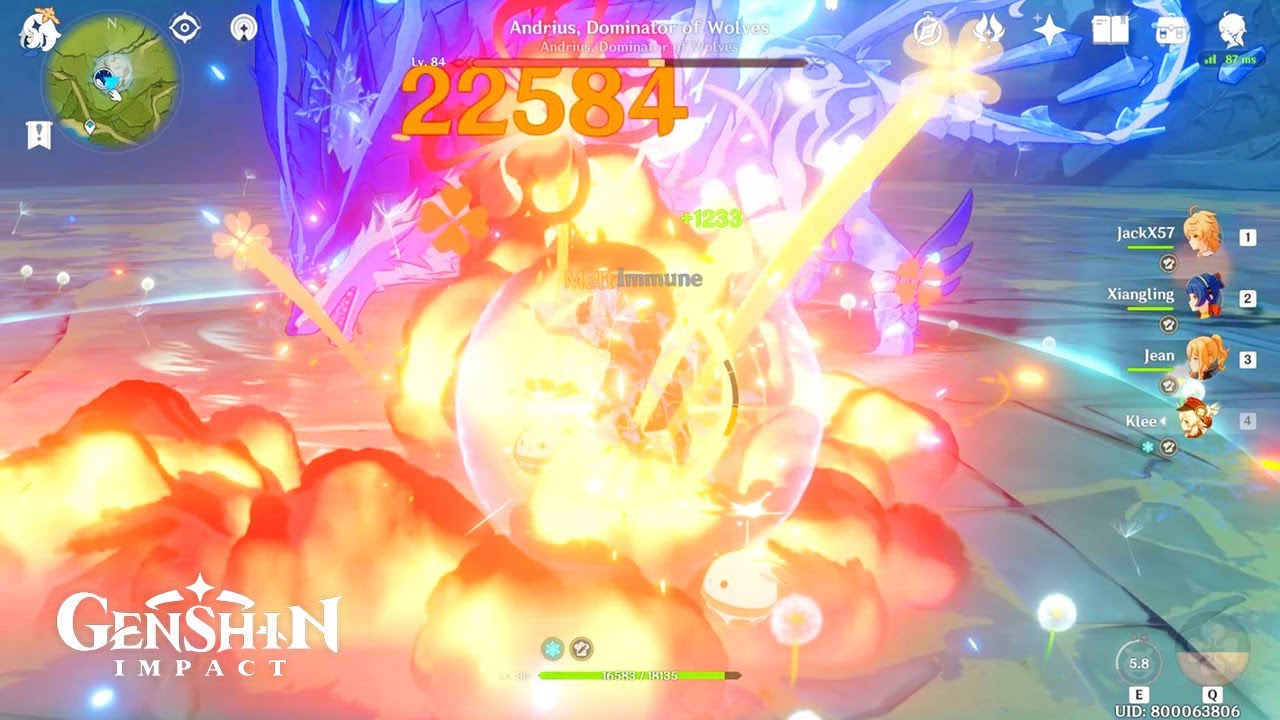 Genshin Impact - AR45 W6 - Klee - MC Geo vs Weekly Boss Level 84 Damage ...