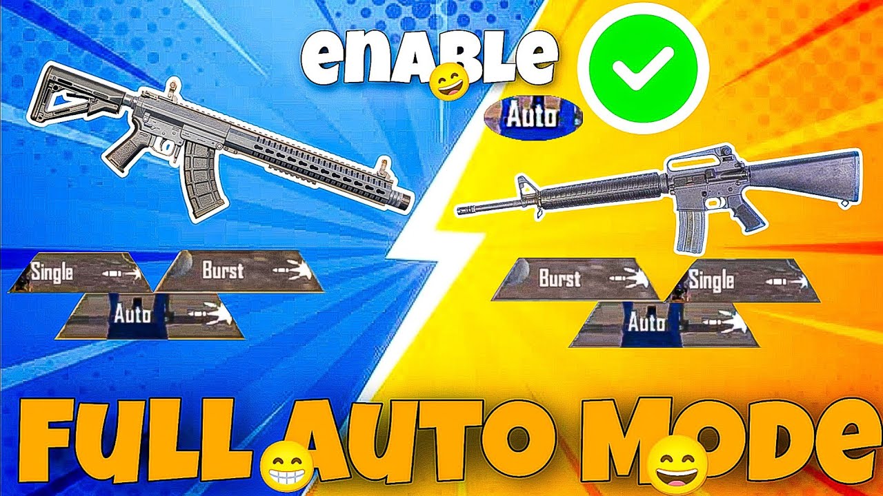 How To enable Full Auto Mode || M16A4 and MK47 Full Auto Mode || BGMI ...