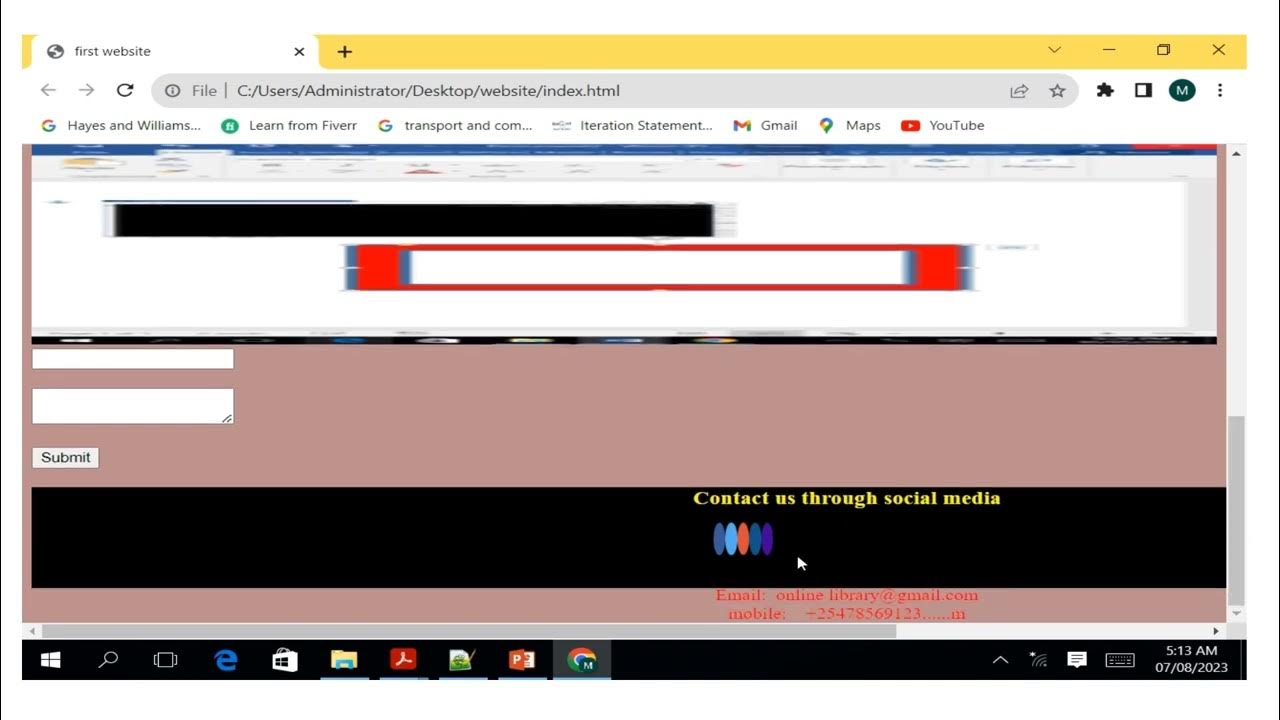 How to insert footer to a website knec practical 7 Dict module 3 internet programming unit - YouTube