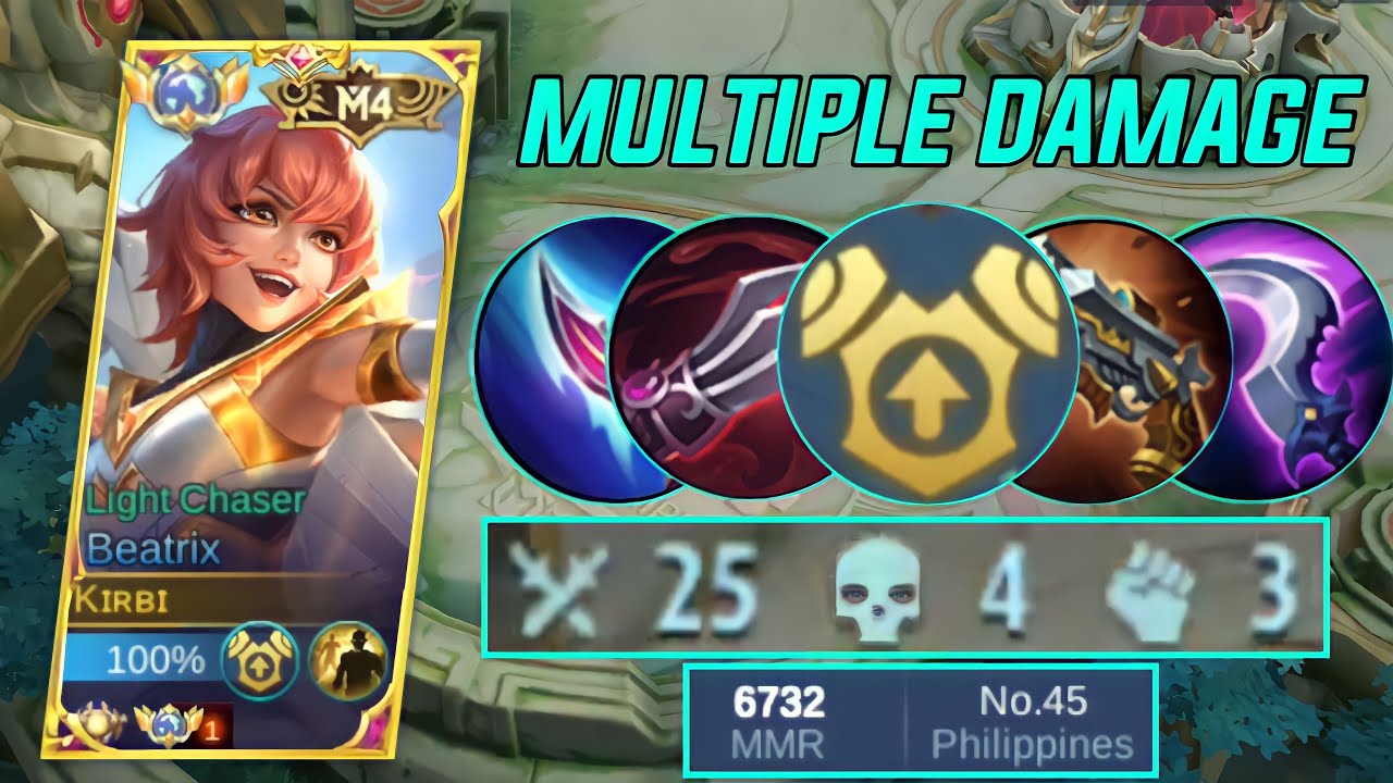 TOP 1 BEATRIX MULTIPLE DAMAGE BUILD FOR HARD CARRY GAME - YouTube