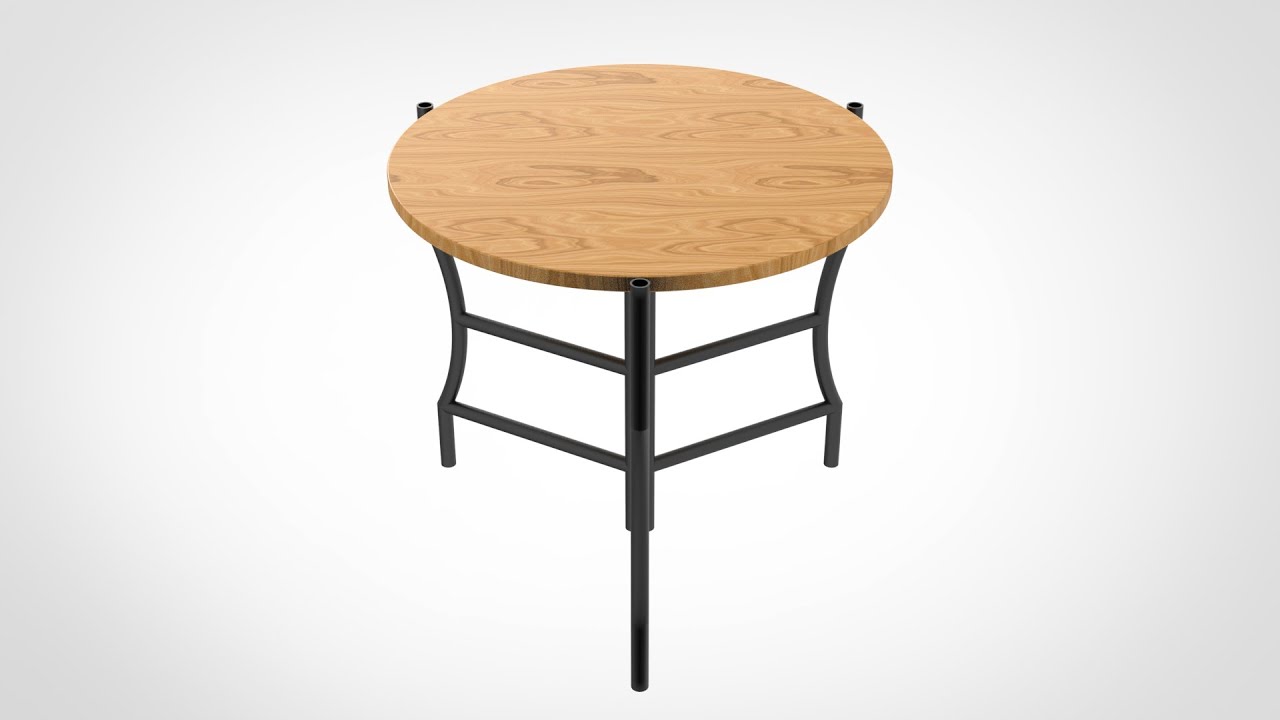 「DESIGN 280」 Folding Round Table | Solidworks tutorials - YouTube