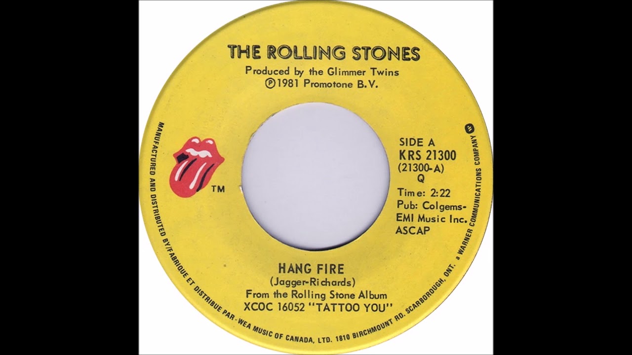 Hang Fire THE ROLLING STONES 1981 HQ - YouTube
