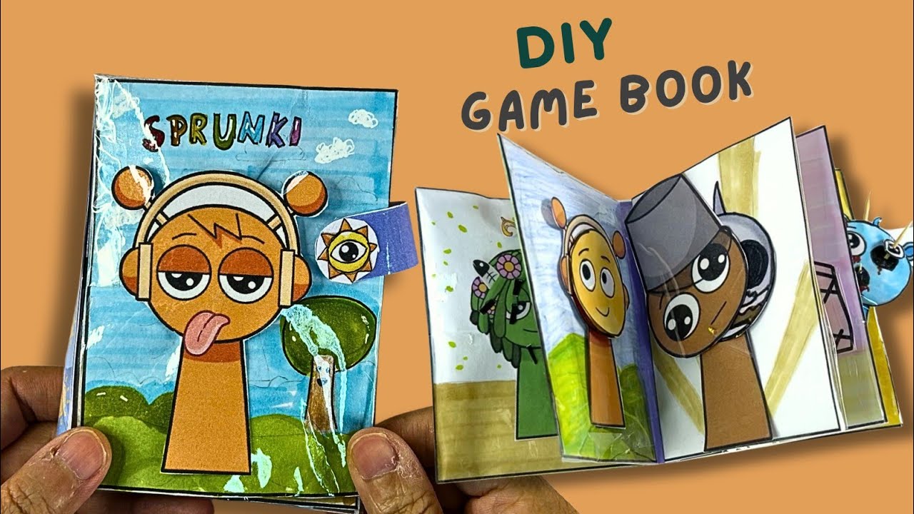 [ ️paper diy ️] Sprunki Incredibox Game Book| asmr - YouTube