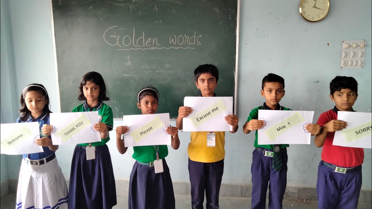 Golden words for kids #good manners for kids #five golden words for ...