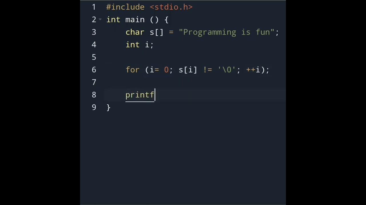 C Program To Find The Length Of A String ⚡ Education Cprogramming Shorts Youtube