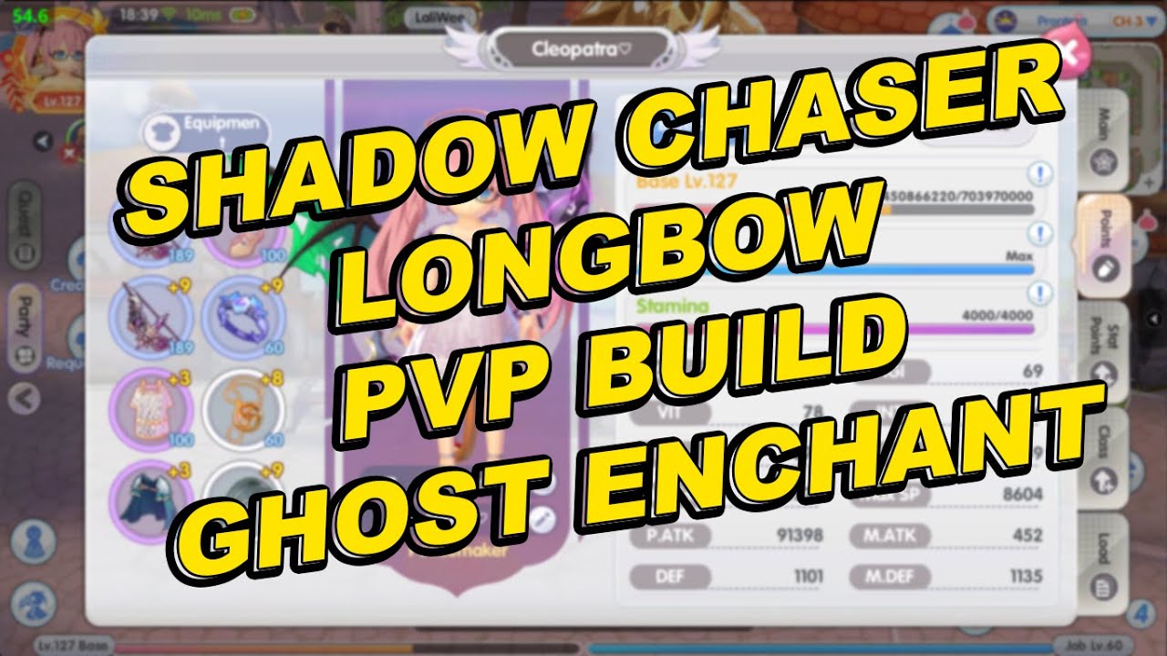 PVP BUILD | SHADOW CHASER LONGBOW GHOST ENCHANT FOR F2P PLAYERS | #ROX ...
