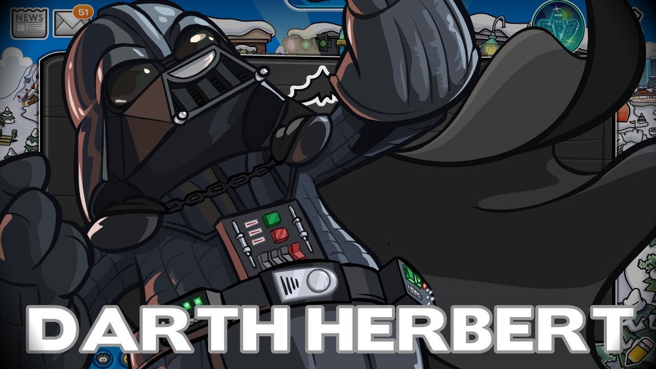 Club Penguin Meeting Darth Herbert Star Wars Takeover - YouTube