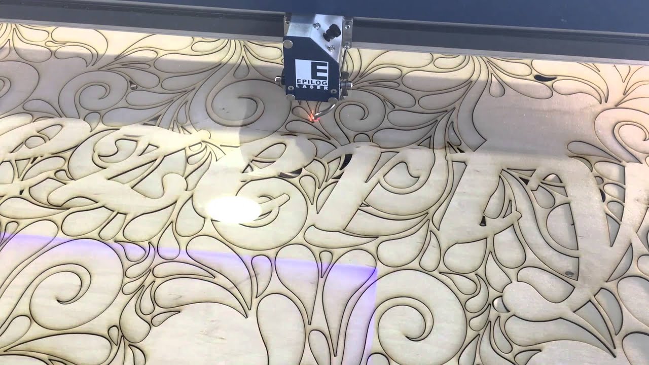 Epilog Fusion laser cutting plywood / Kanovits Media - YouTube