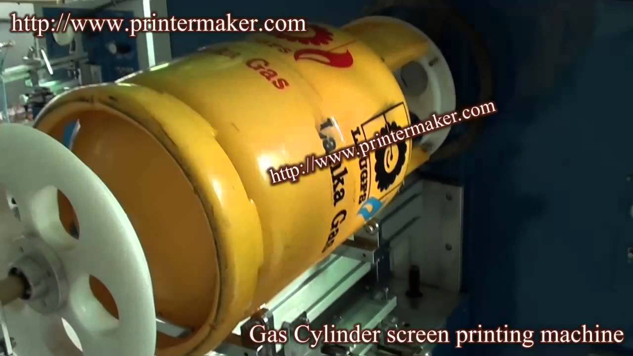 Gas cylinder screen printing machine,gas bottle screen printing machine ...