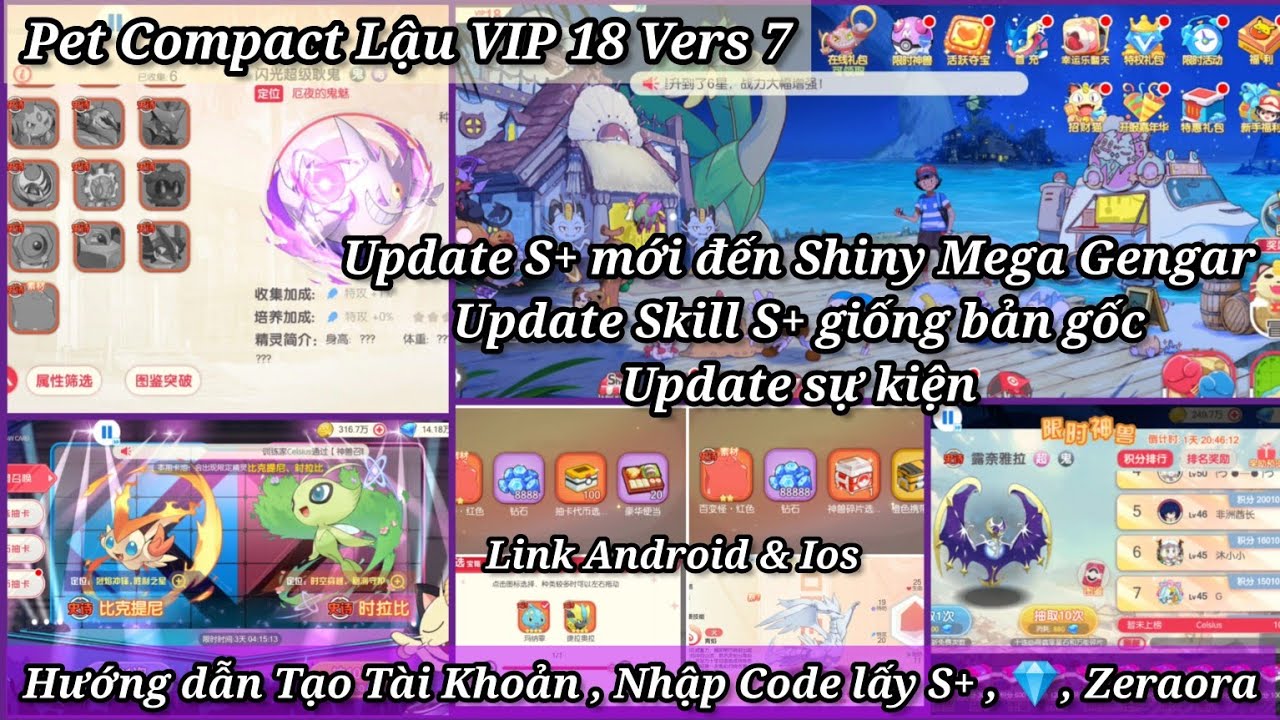 Pet Compact/Thần Thú Đại Chiến : Bản Lậu VIP 18 Vers 7 : Cập nhật S+ ...