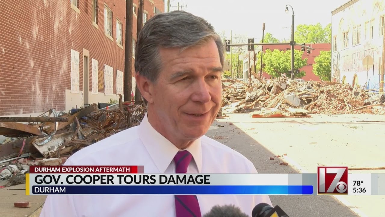 Gov. Roy Cooper visits Durham to see aftermath of downtown explosion ...