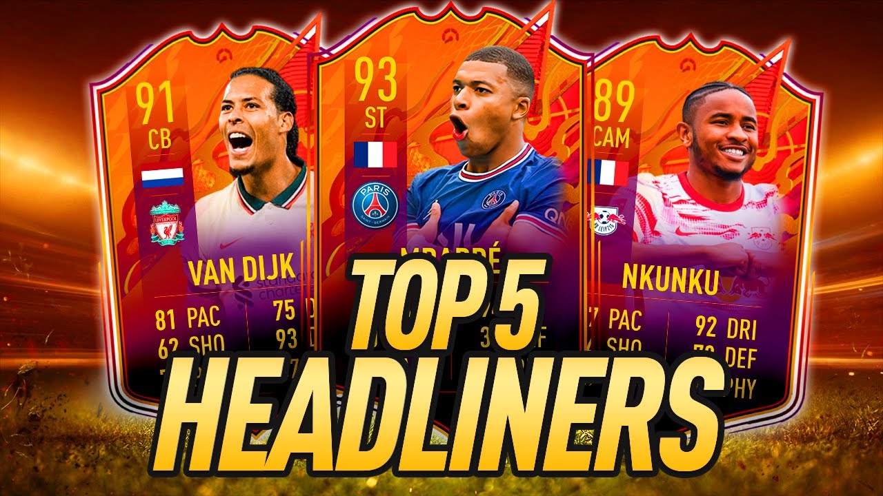 TOP 5 HEADLINERS! BEST HEADLINERS CARDS FIFA 22 - YouTube