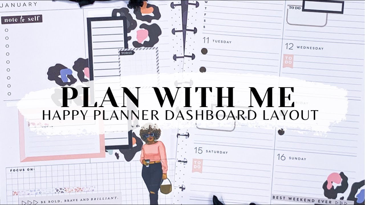 PLAN WITH ME 📒 | HAPPY PLANNER DASHBOARD LAYOUT | COLORFUL LEOPARD ...