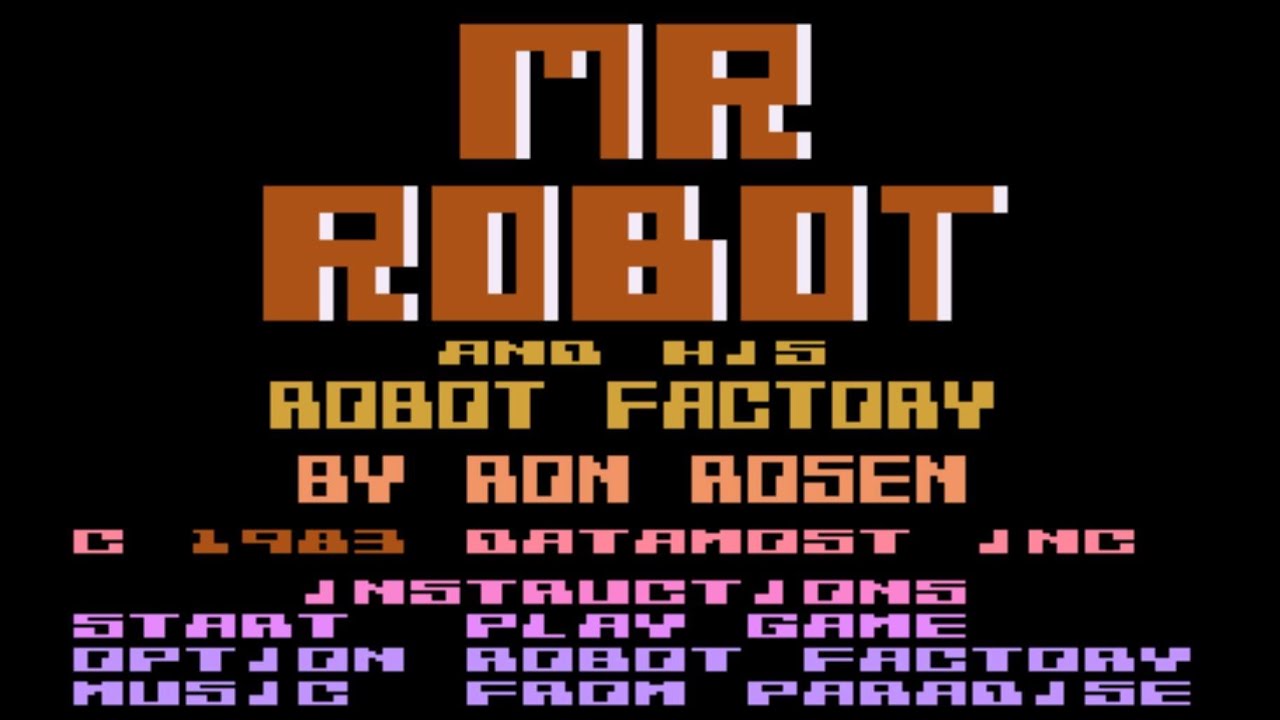 Отличная игра "Mr. Robot" Atari 8-bit. Прохождение! 50 fps pal. Автор ...