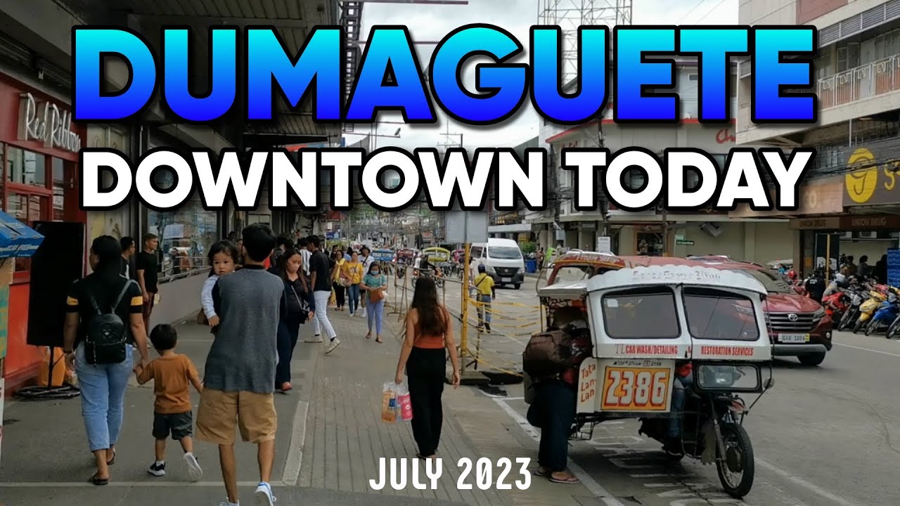 DUMAGUETE CITY WALK TOUR | Walking in Dumaguete Main Downtown ...