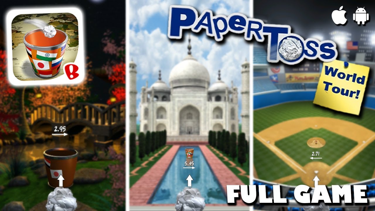 Paper Toss: World Tour | iOS/Android Longplay, Full Game, No Commentary ...