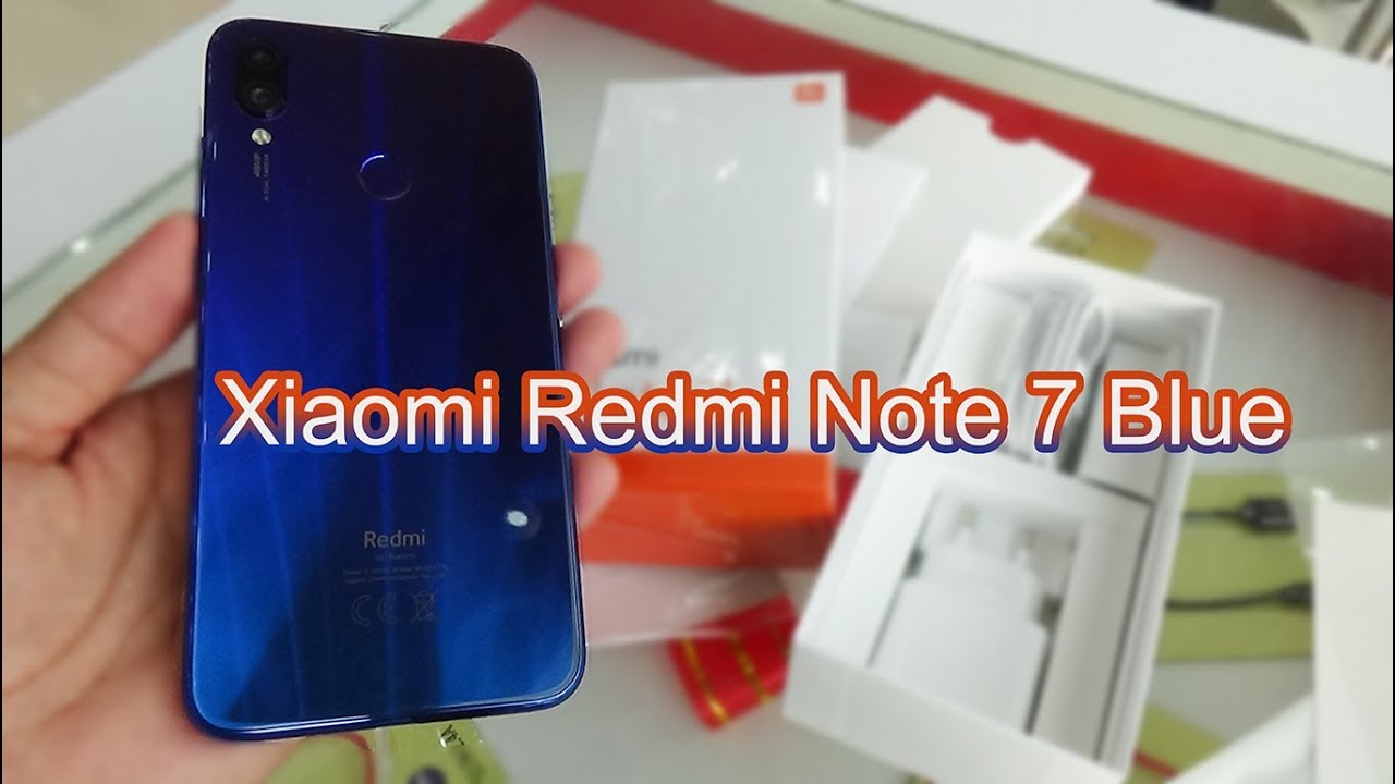 Unboxing Xiaomi Redmi Note 7 Blue color | Global version - YouTube