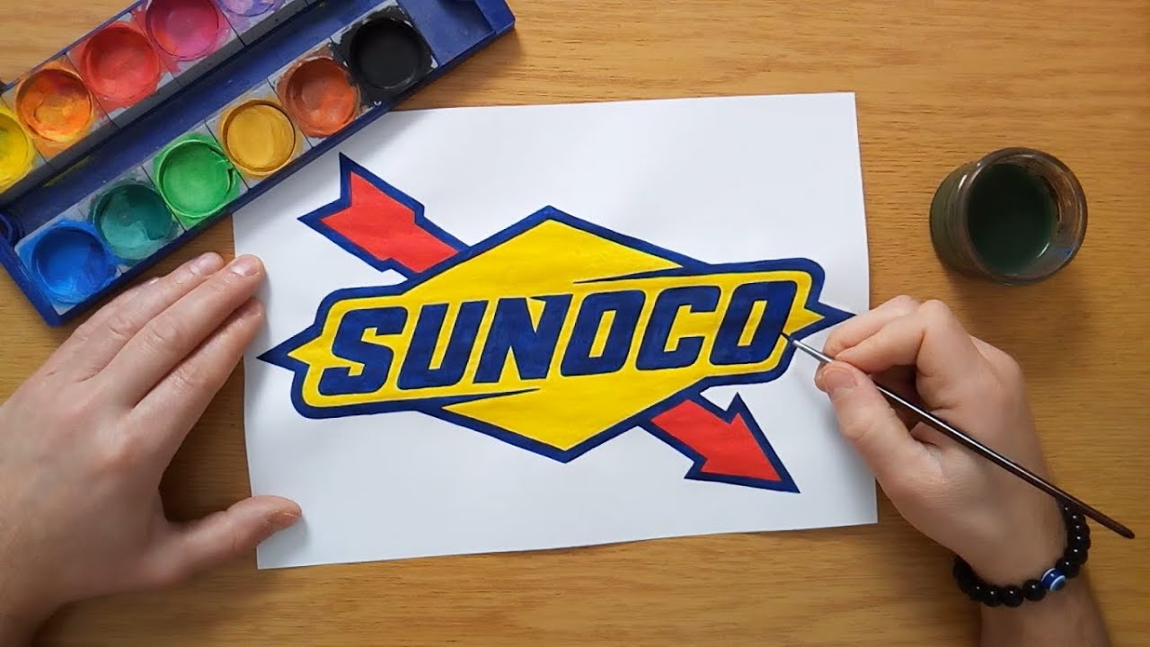 How to draw the SUNOCO logo - YouTube