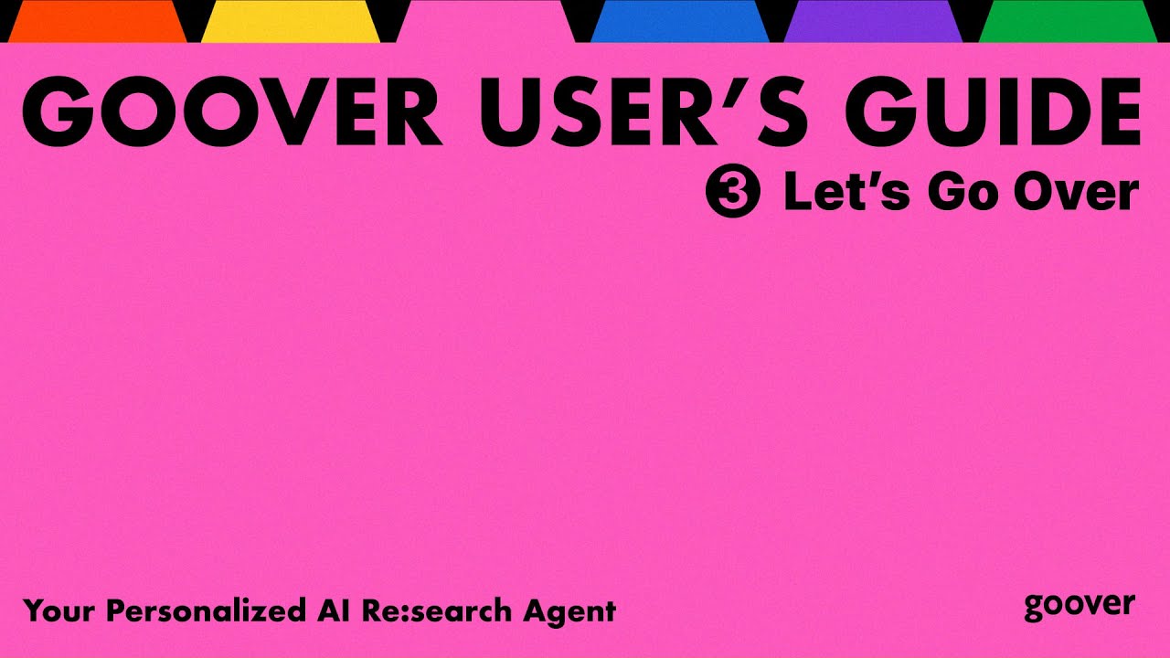 [GOOVER] User's Guide 3. Let's Go Over - YouTube