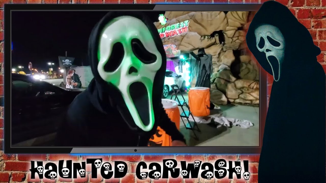 HAUNTED CARWASH with GHOSTFACE TOWERING WEREWOLF and HUGZ THE CLOWN ...