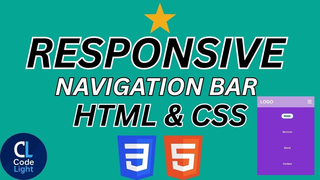 How to Create Responsive Navigation Bar || Responsive Navigation Bar ...