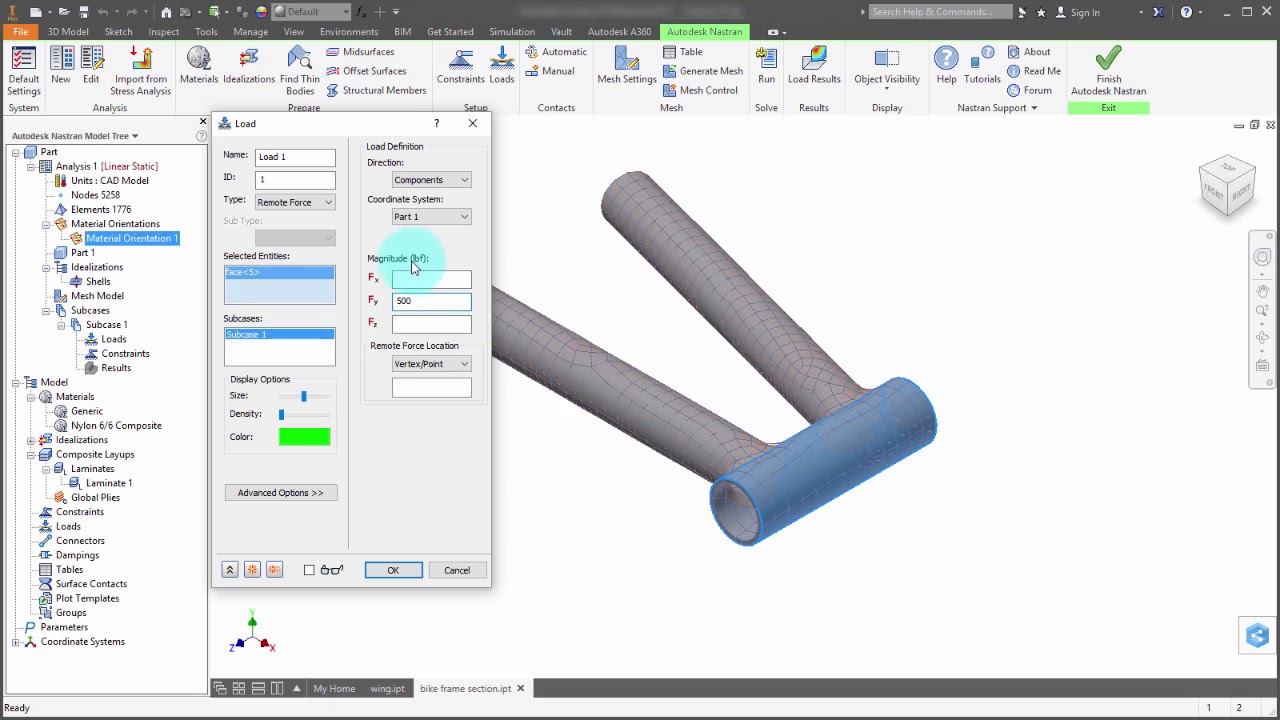 Video 29 Analysis setup load 2 (remote force) - YouTube