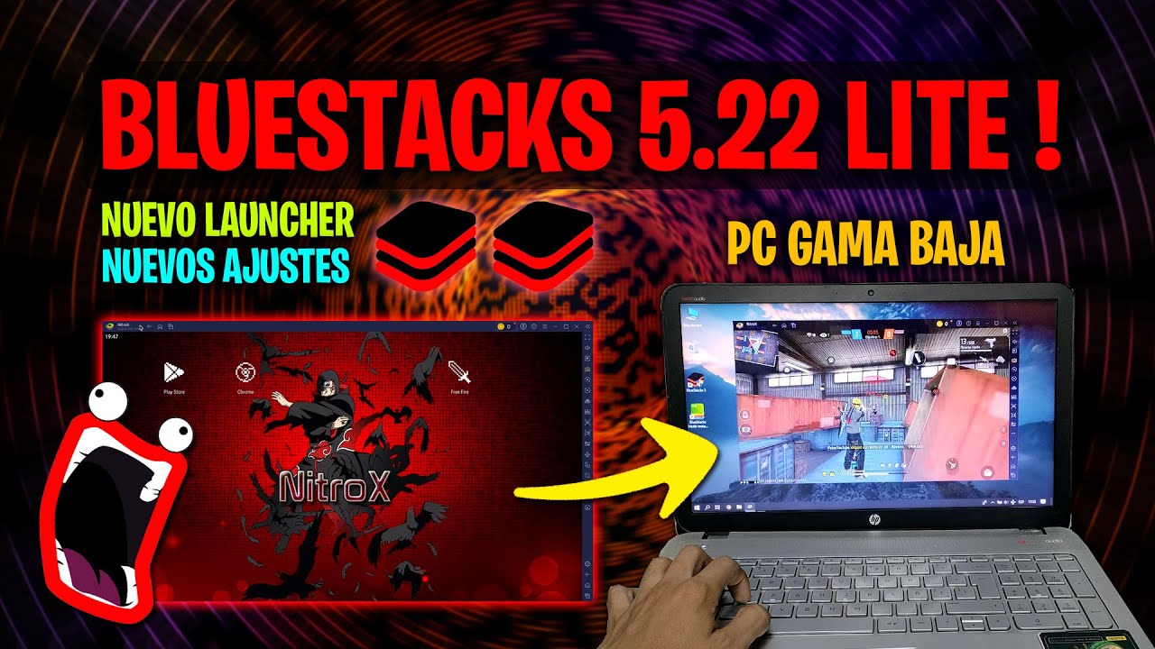 NUEVO BLUESTACKS 5.22 LITE PARA PC GAMA BAJA - MEJOR EMULADOR FREE FIRE 2025 😱 - YouTube