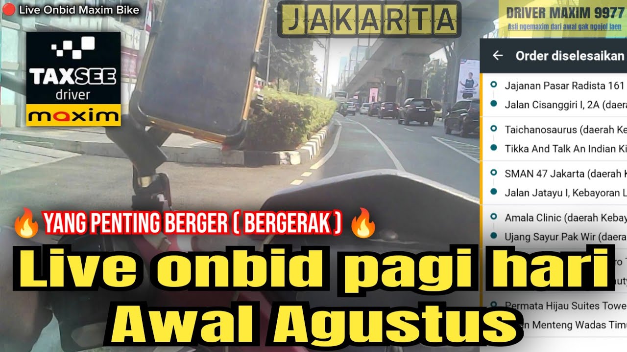 Awal Agustus cari trip | Motovlog Ojol Maxim bike Jakarta. - YouTube