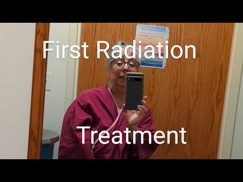 FIRST RADIATION TREATMENT #radiation #breastcancer # ...