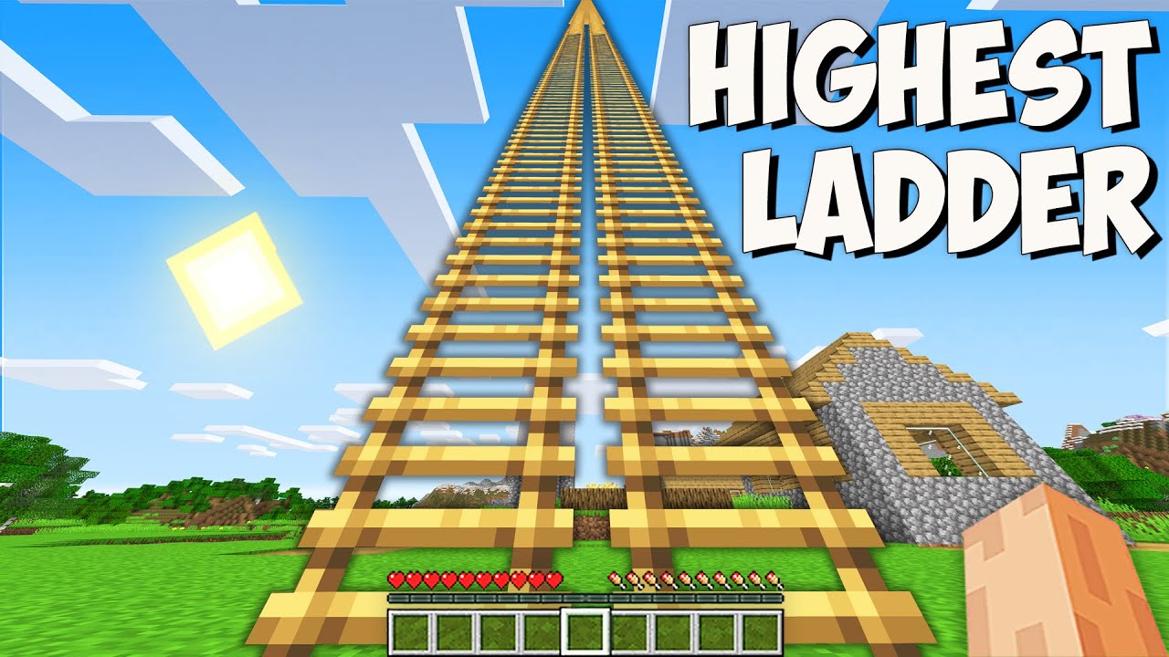 I found THE HIGHEST LADDER in Minecraft! This is THE TALLEST SECRET ...