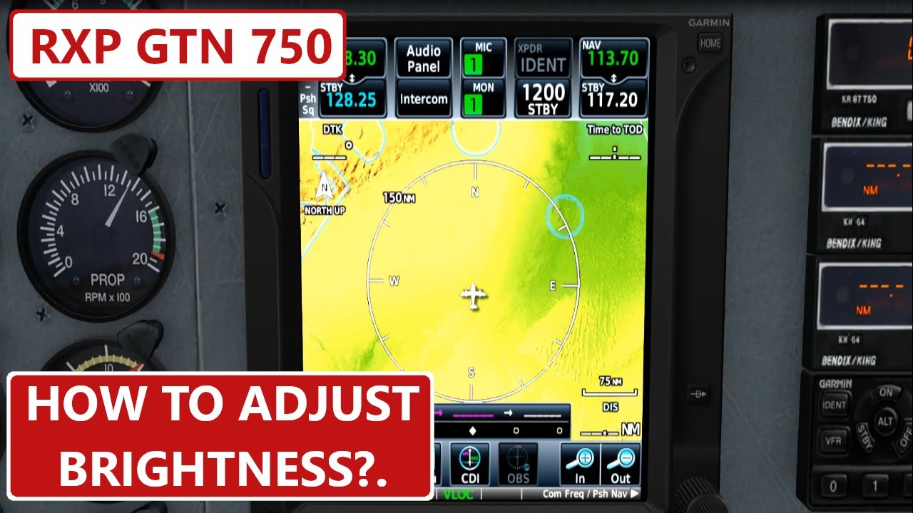 Reality xp Garmin GTN 750 Tutorial How Adjust Display Brightness - YouTube