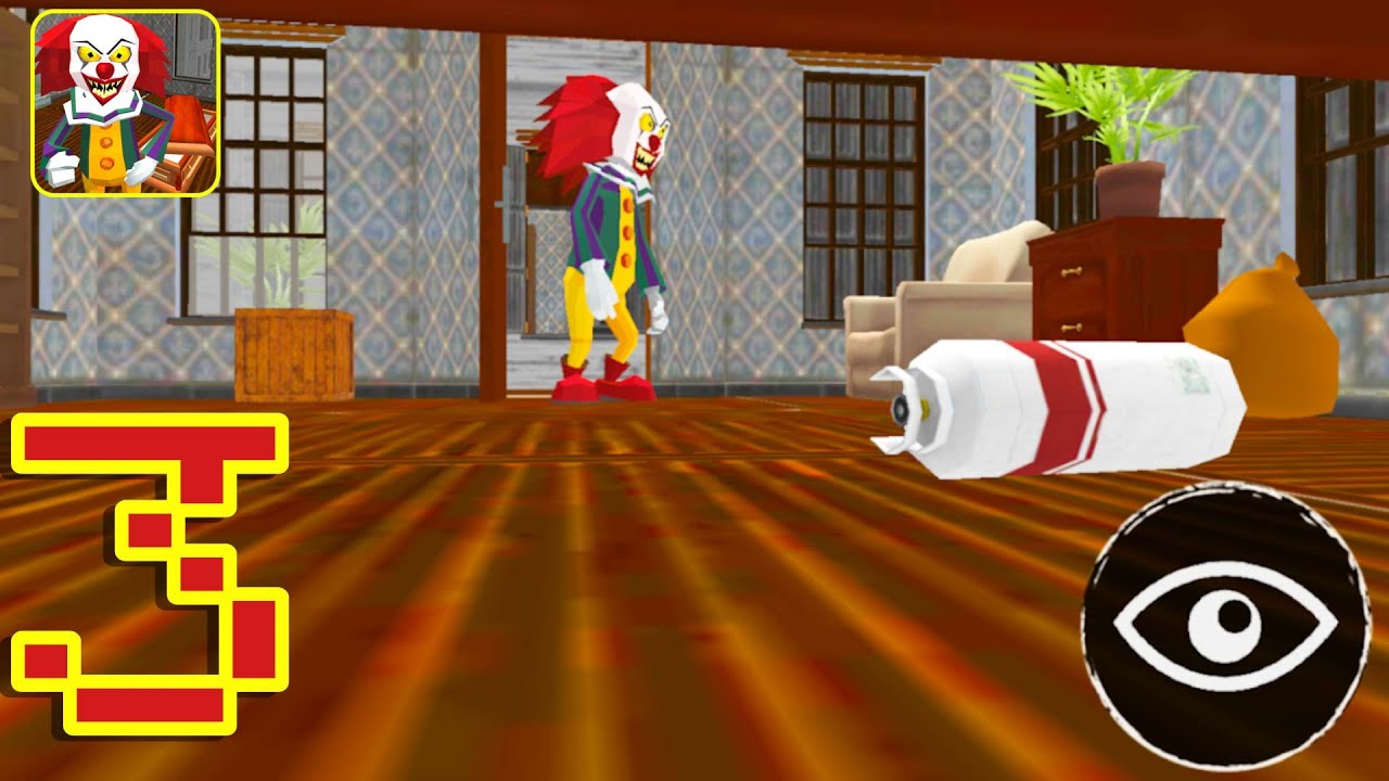 Neighbor Clown Scary Escape Game 3D level 7 - 9 Gameplay Walkthrough ...