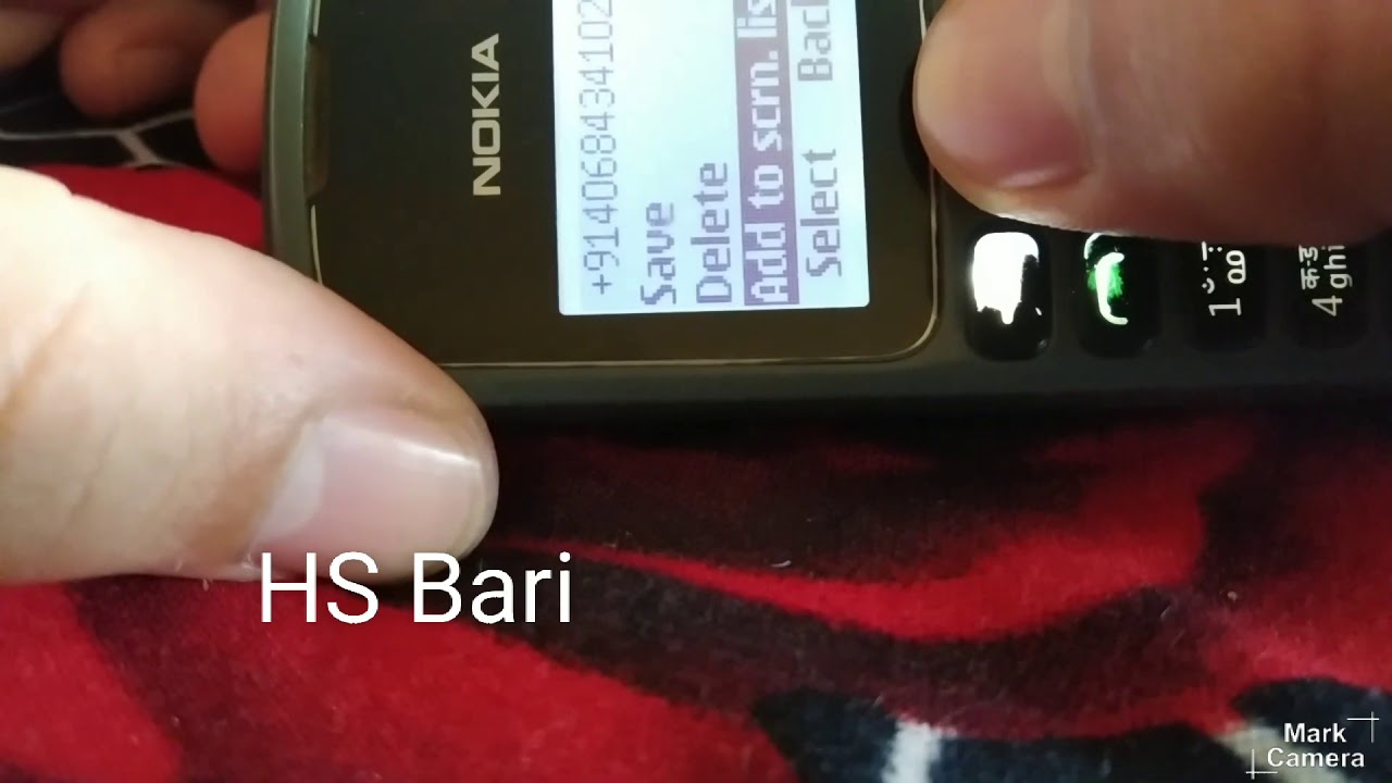 How to block numbers in Nokia black and white mobile phone - YouTube