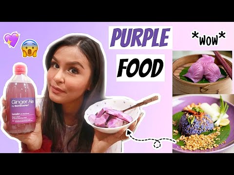 I Ate Only *PURPLE FOOD* For 24 Hours / Purple Food Challenge! - YouTube