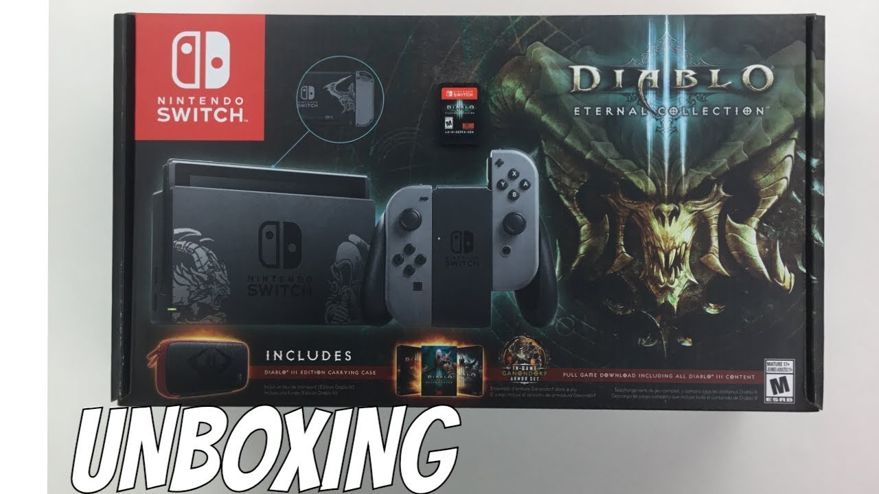 DIABLO 3 Eternal Collection SWITCH CONSOLE Unboxing - YouTube