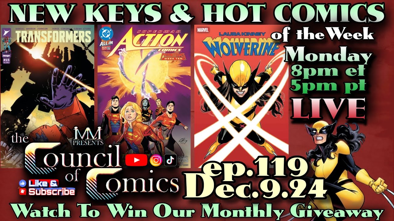 NEW KEYS & HOT COMICS of the Week! LIVE Podcast ep.119 Dec. 9th 2024 # ...