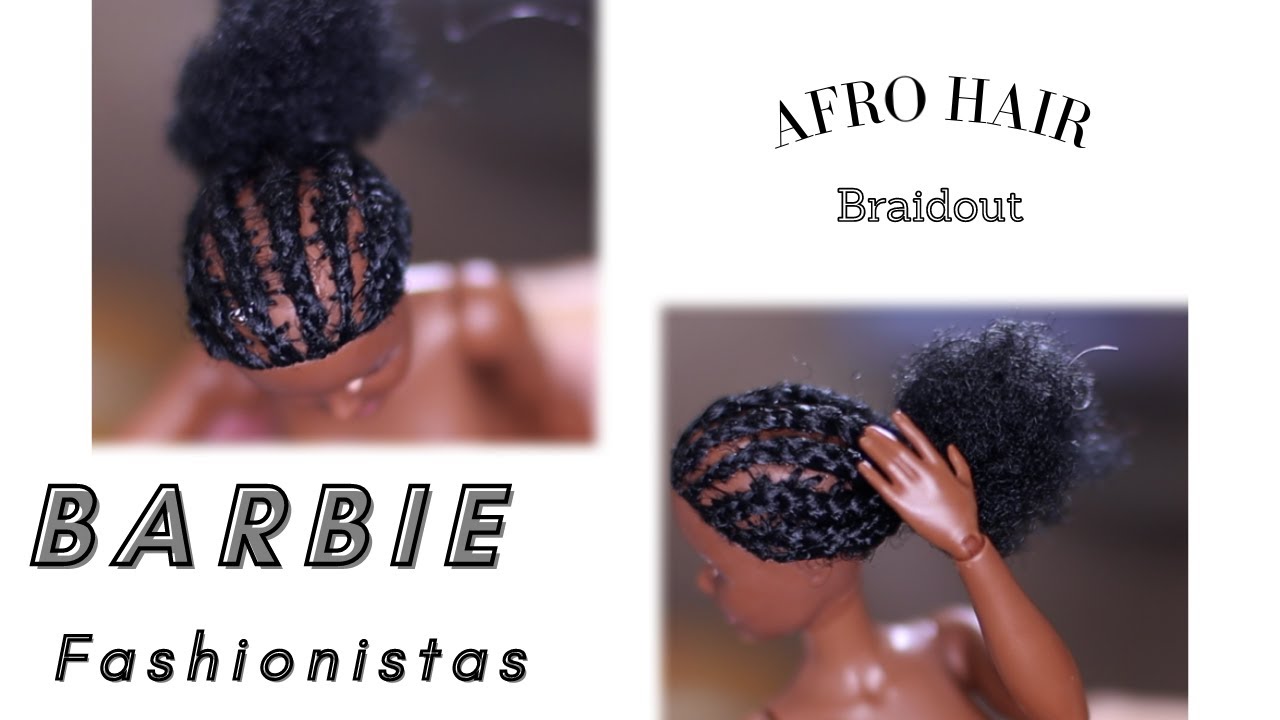 African Barbie Fashionista Doll Cornrows- Afro hair - YouTube